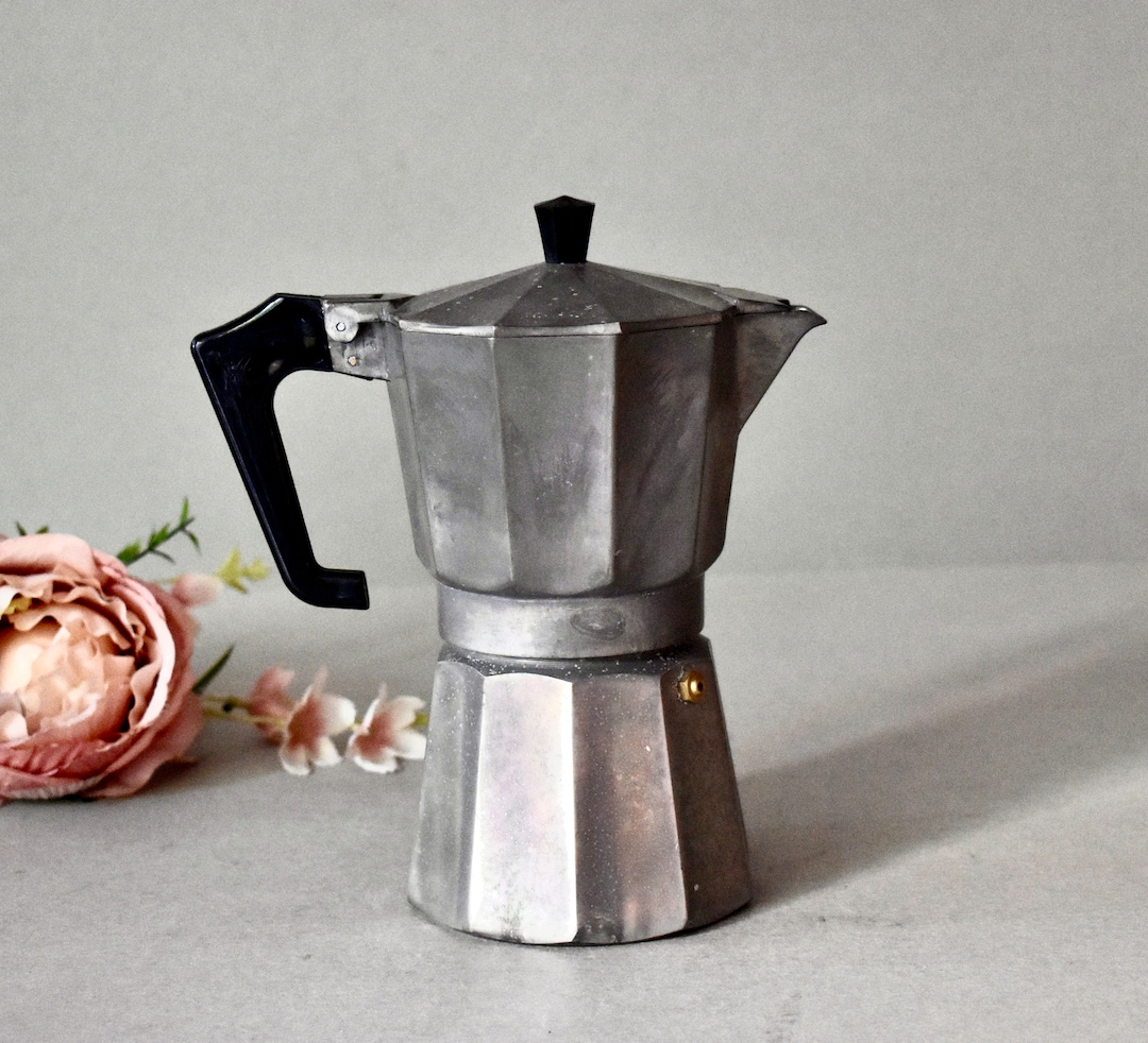 Vintage Aluminum Italian Coffee Machine Pezzetti Collctable Coffeemaker ...