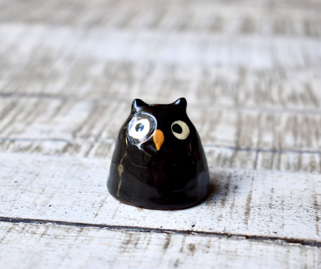Vintage Small Ceramic Owl Figurine Home Decor Retro Ceramic Statue Owl ...