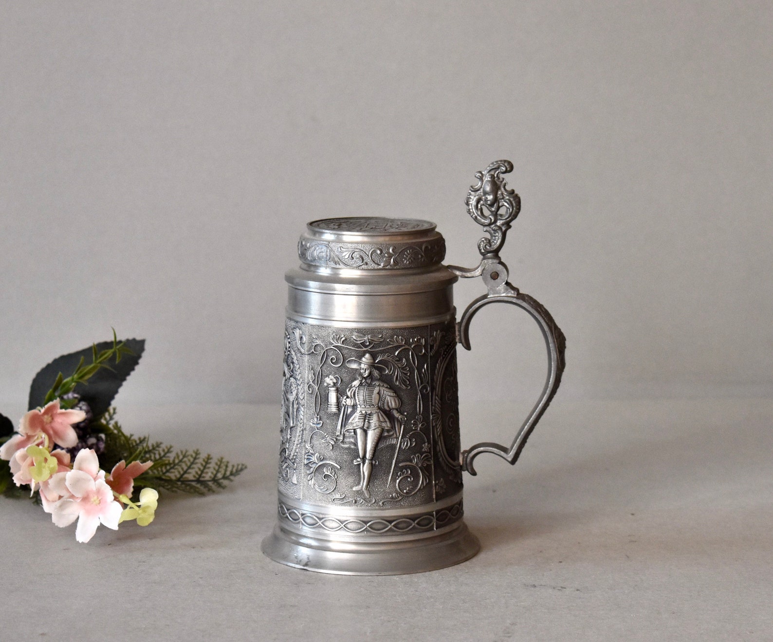 Vintage Zinc Beer Mug Vintage BMF Pottery Home Decor Beer Stein Rustic ...