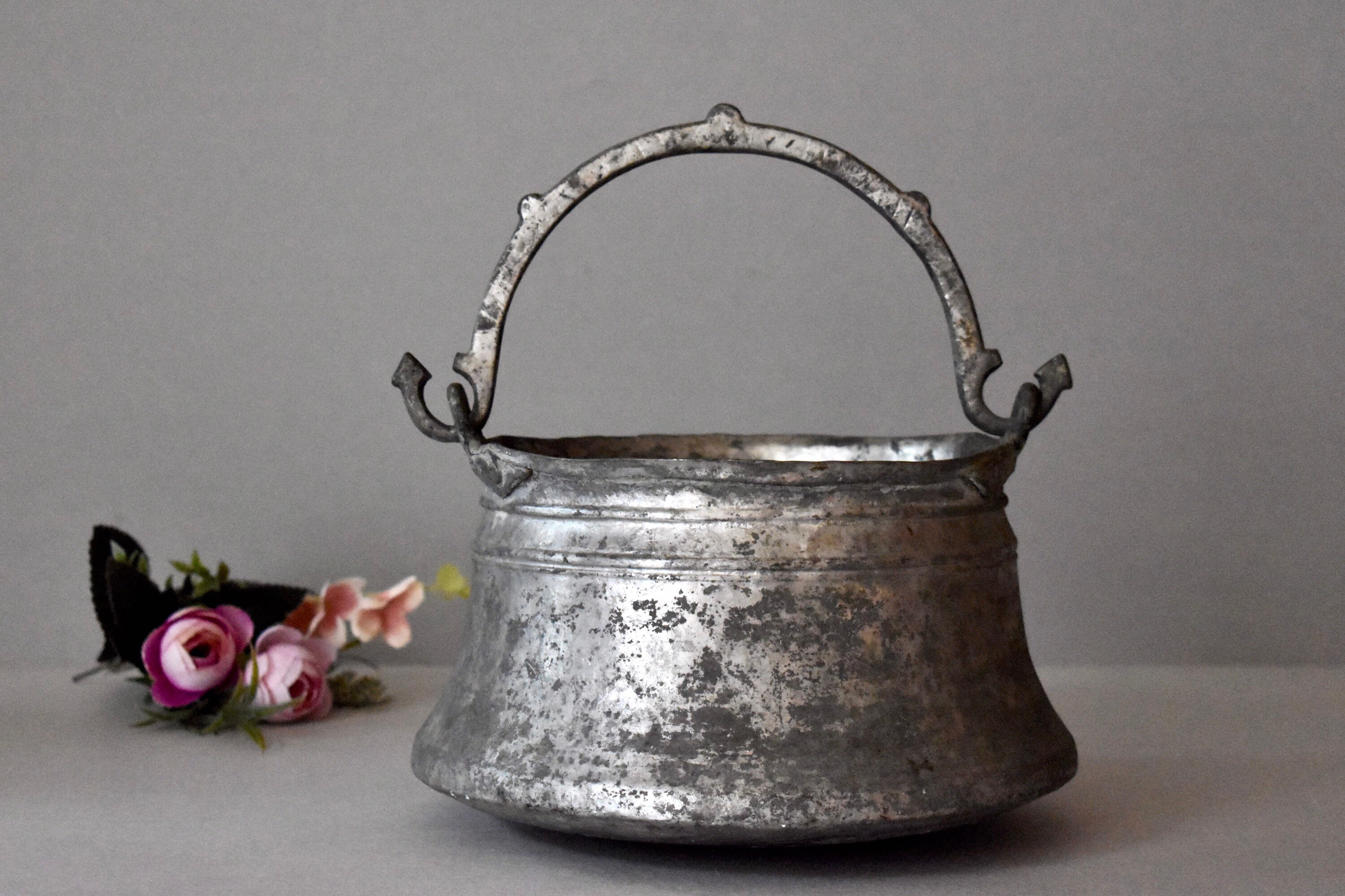 Antique Ethnographic Copper Pot Bulgarian Traditional Hand Hammered ...