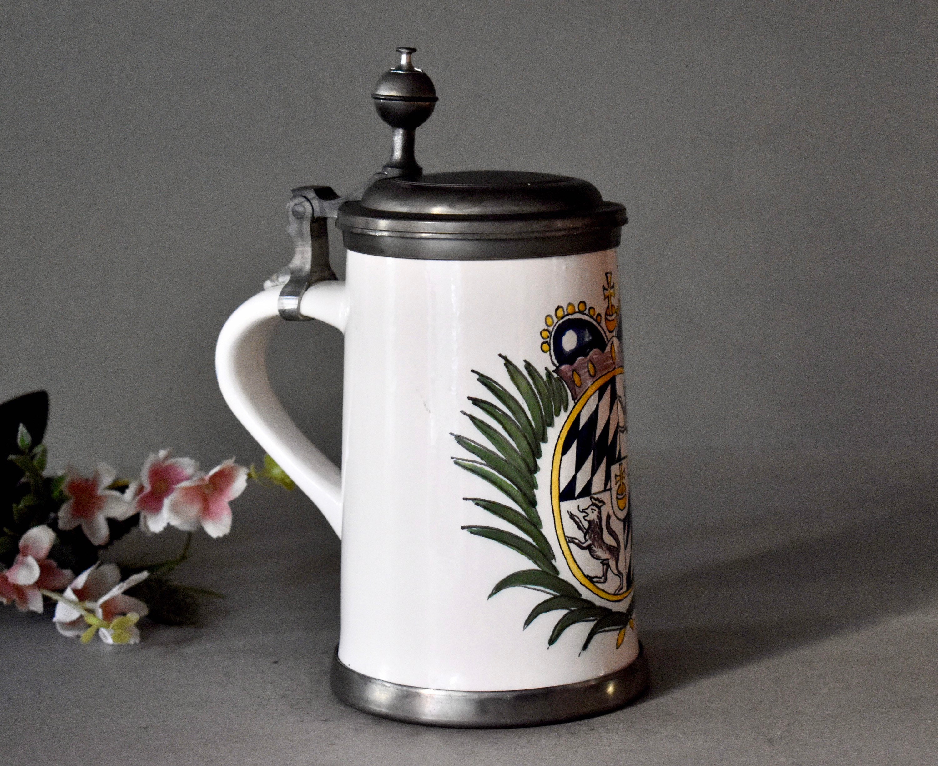 Ceramik Beer Mug Vintage Pottery Home Decor Beer Stein Rustic German ...