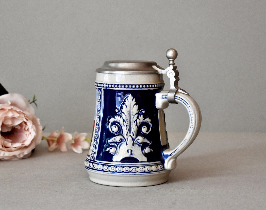 Ceramik Beer Mug Vintage Pottery Home Decor Beer Stein Rustic German ...