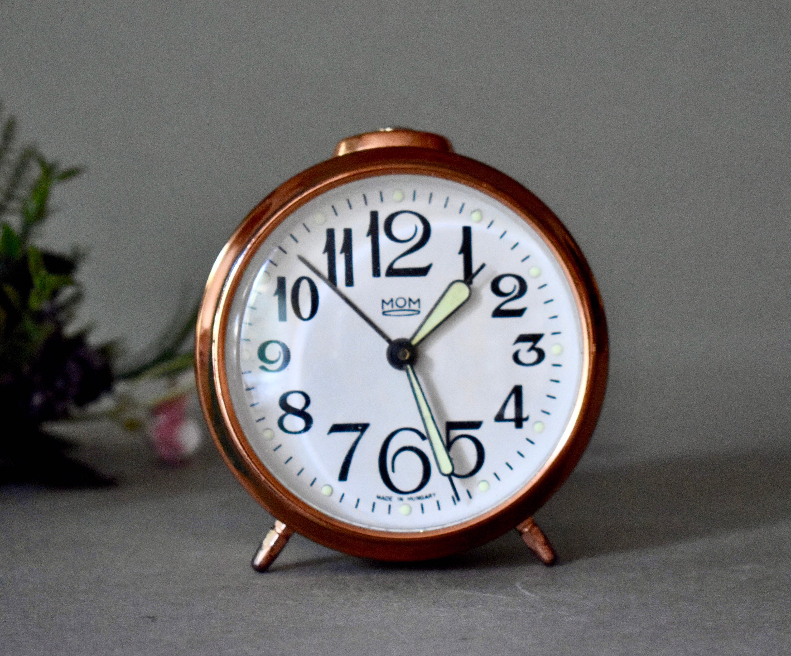 Vintage Copper Alarm Clock MOM Table Clock Home Decor Table Vinntage ...