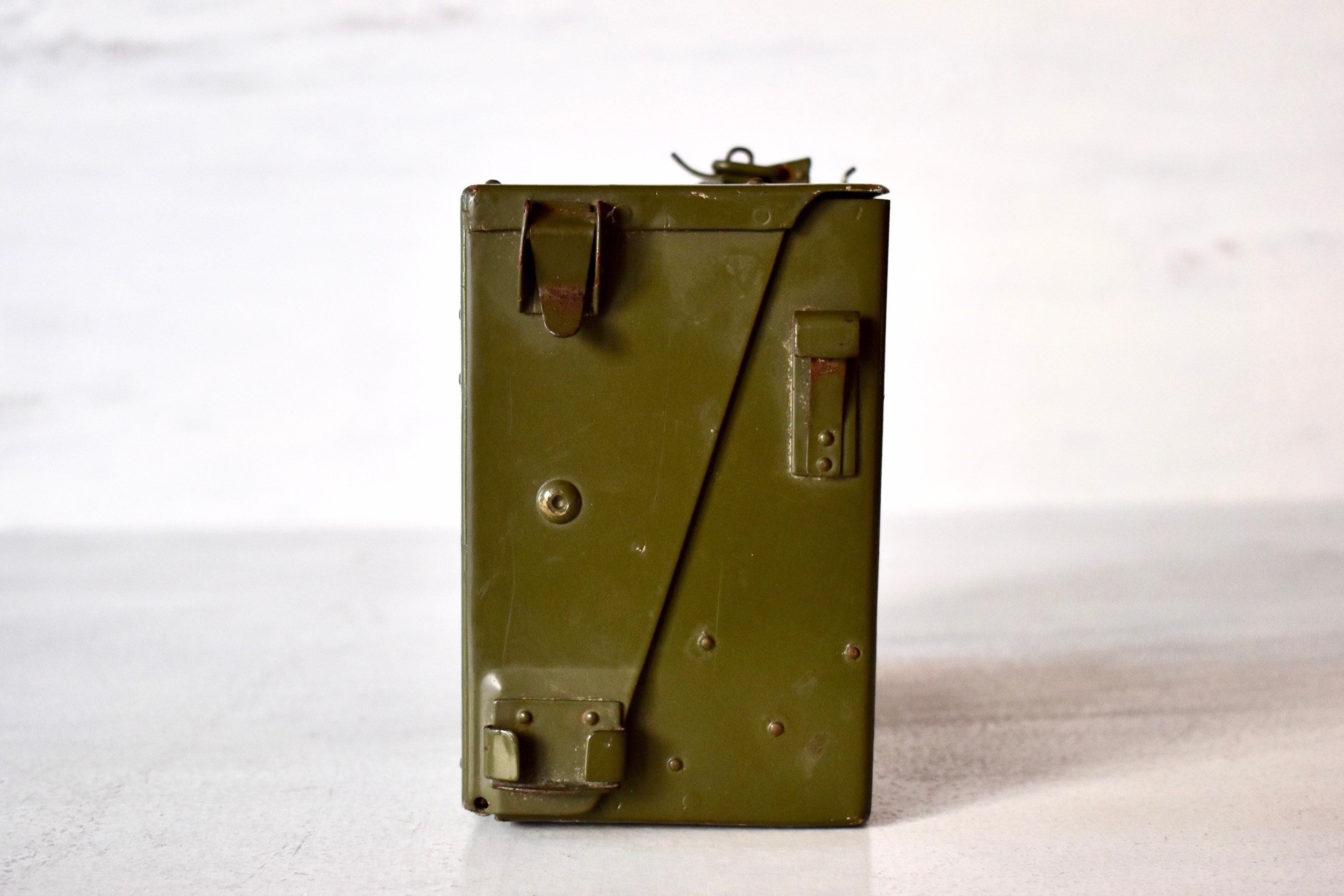 Vintage Military Metal Box Industrial Decor Soviet Army Optical Tools ...