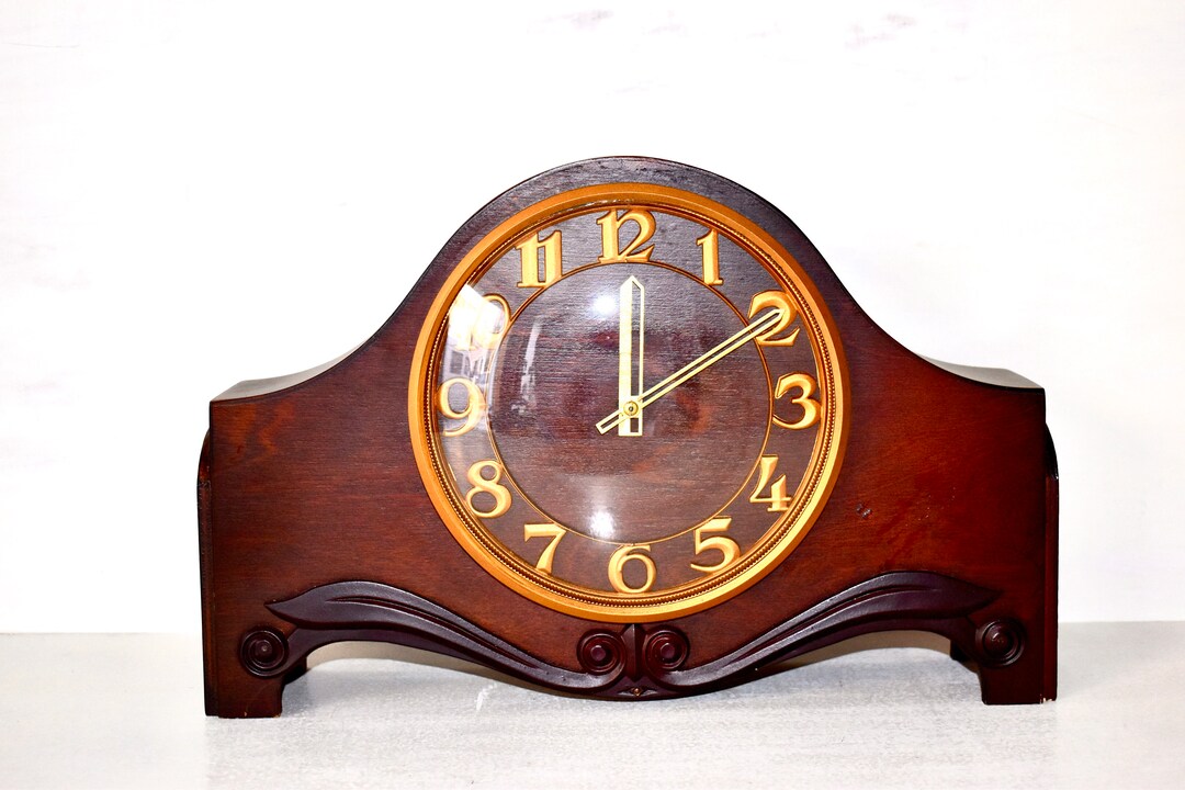 Vintage Soviet Fireplace Clock Vesna USSR Table Clock Home Decor Gongs ...