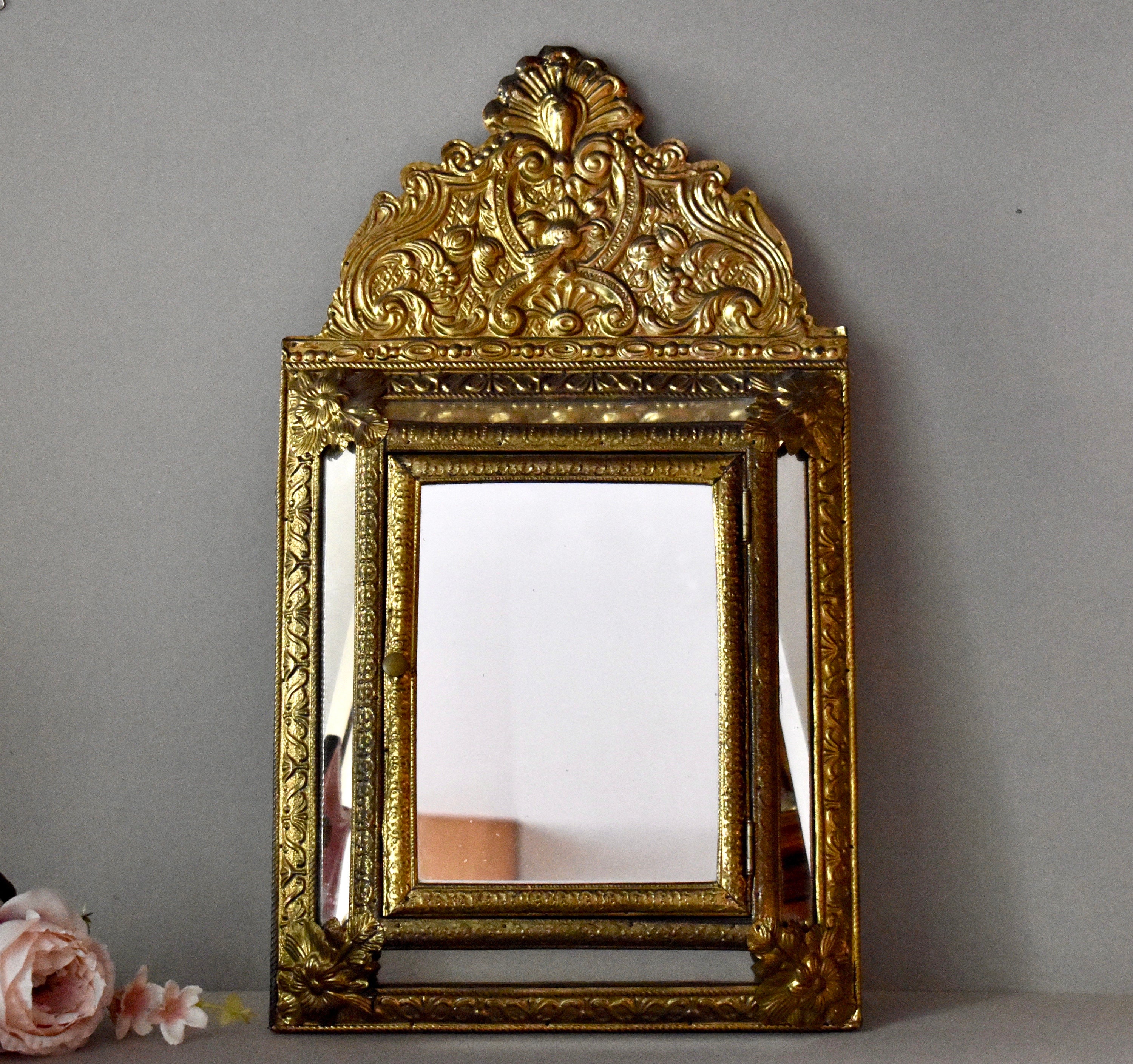 Antique Brass Wall Mirrors of Early 20th Century Frame - Etsy