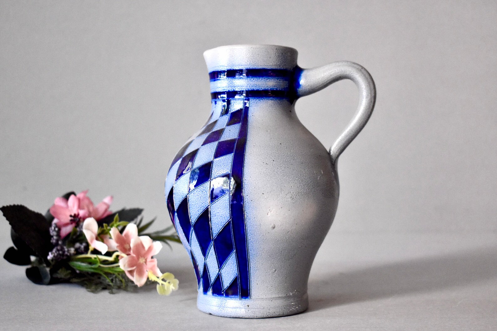 Vintage German Ceramic Jug With Cobalt Blue Home Decor Hand - Etsy