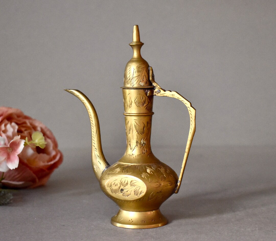 Vintage Water Ibrik Vintage Brass Jug Coffee Kettle Oriental Decor ...
