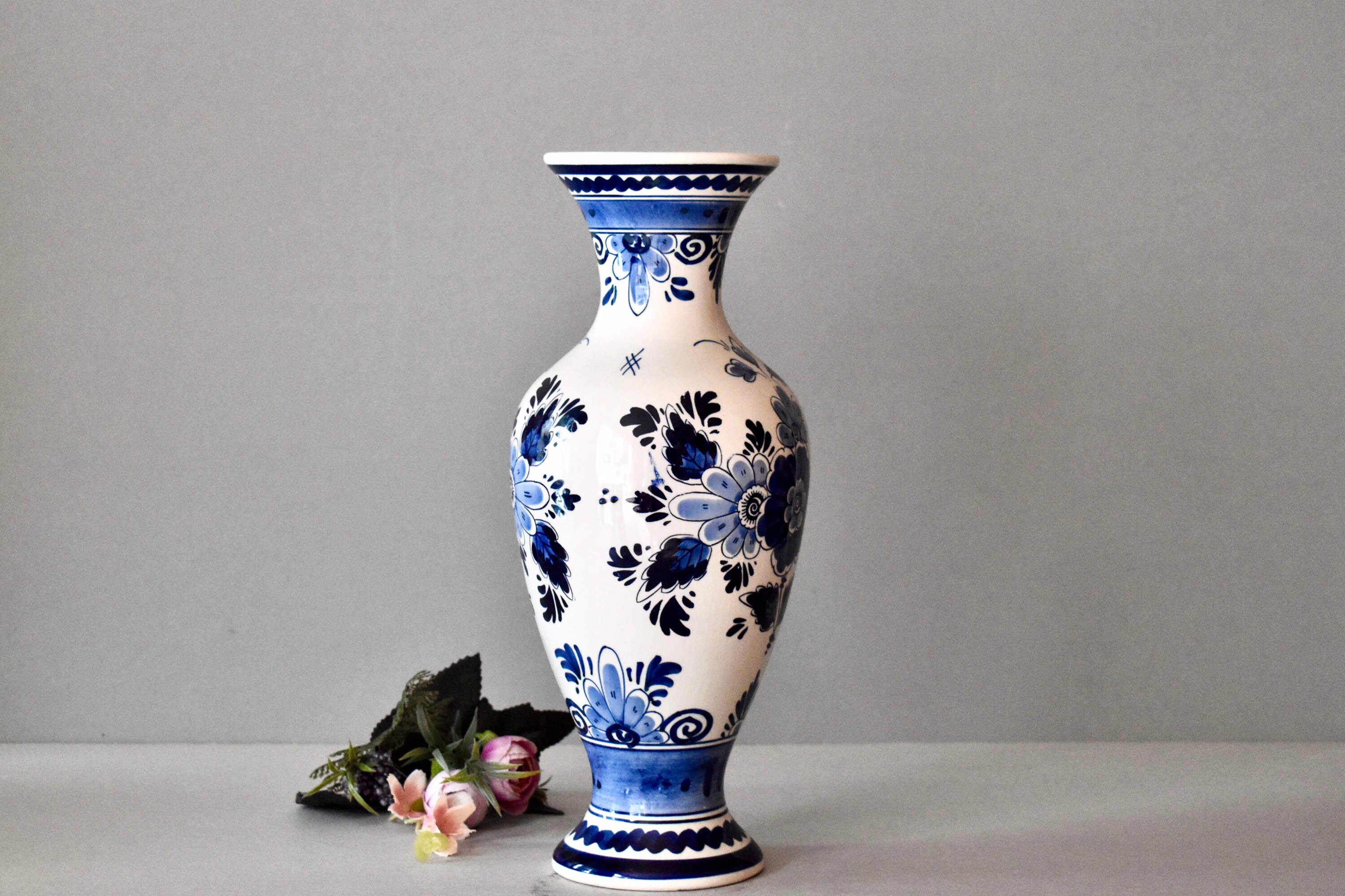 Vintage Delfts Porcelain Vases Nederland Porcelain Home Decor - Etsy