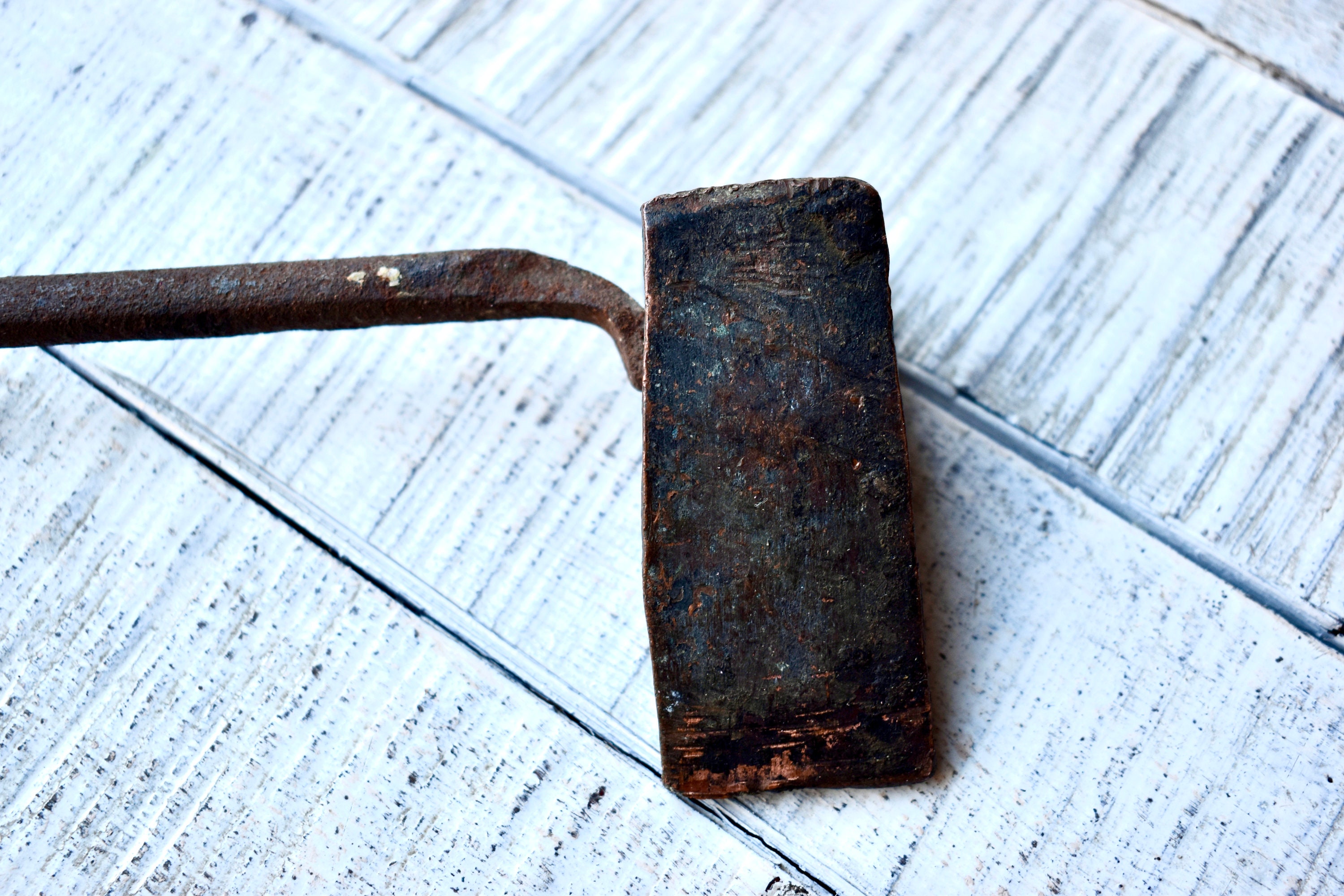 Antique Soldering Iron Primitive Copper Iron Old Barn Tools Antique ...