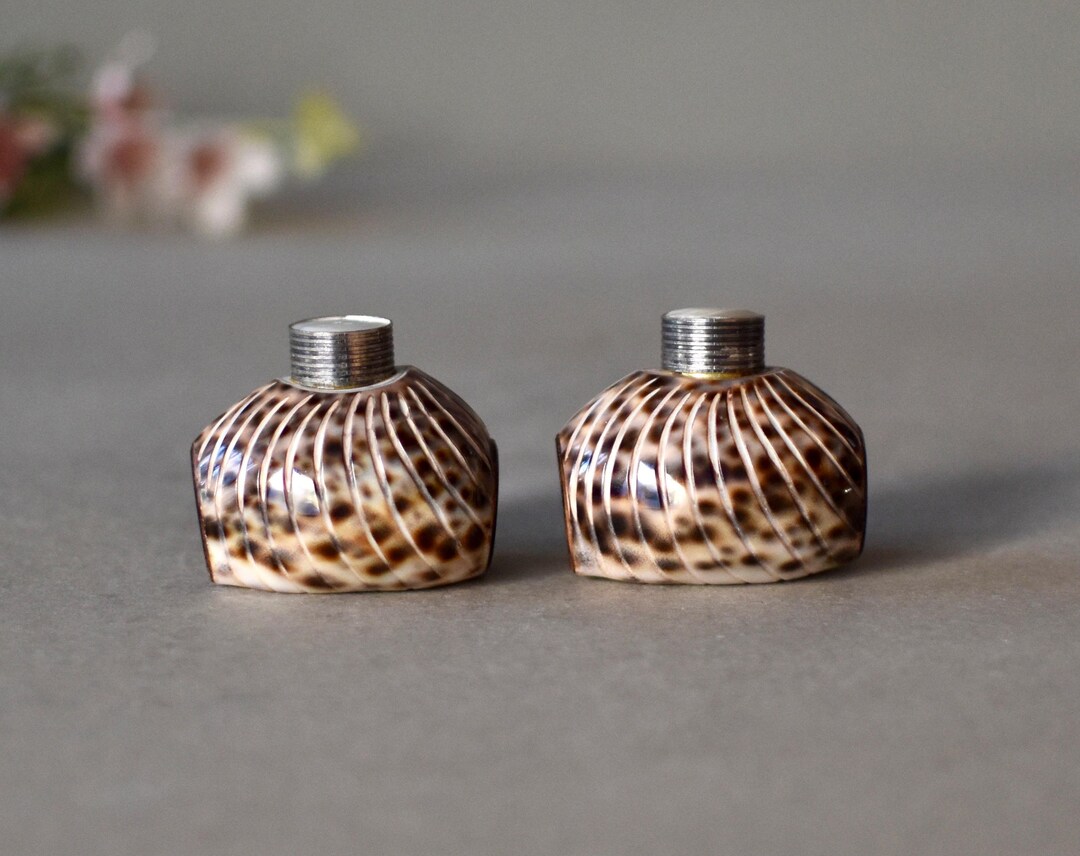 Vintage Salt and Pepper Set Middle Century Salt and Pepper Shell ...