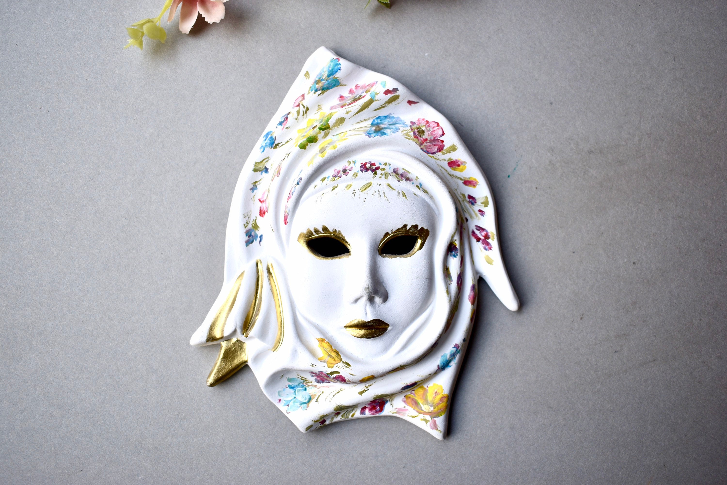 Vintage Venetian Style Gypsum Mask Wall Decor Wall Handing - Etsy
