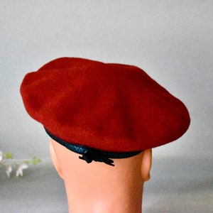 Vintage German Army Barrett Hat Red Wool Military Hat Engineering ...