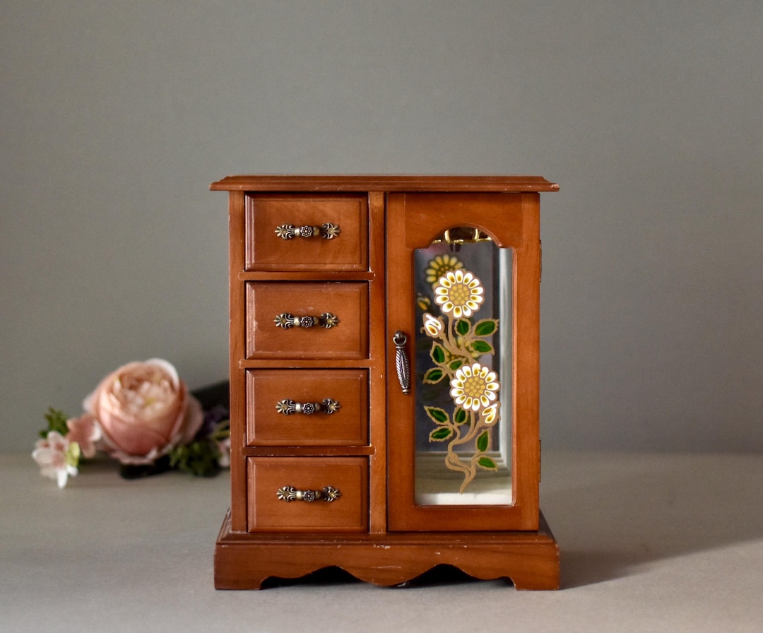 Vintage Mini Wardrobe Jewelry Box Home Decor Jewelry Storage Box - Etsy