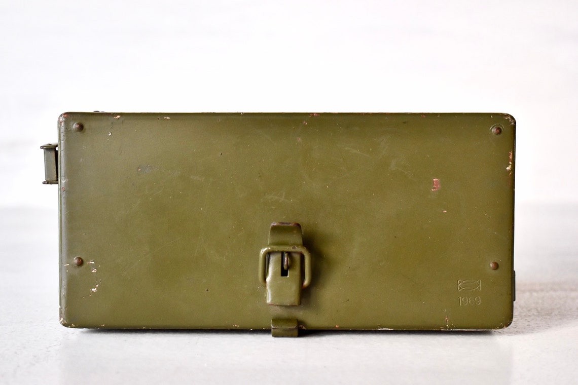 Vintage Military Metal Box Industrial Decor Soviet Army | Etsy