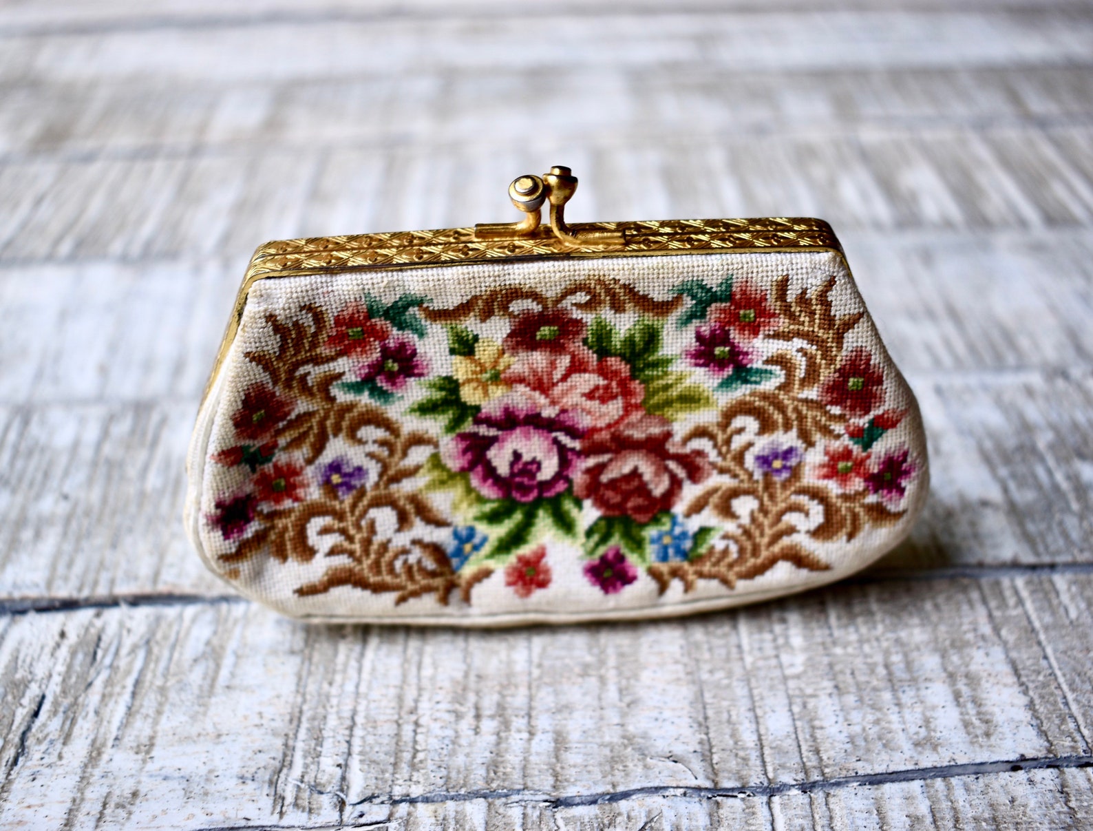 Women Embroidered Purse Flowers Bags Hand Made Vintage Small Purse ...