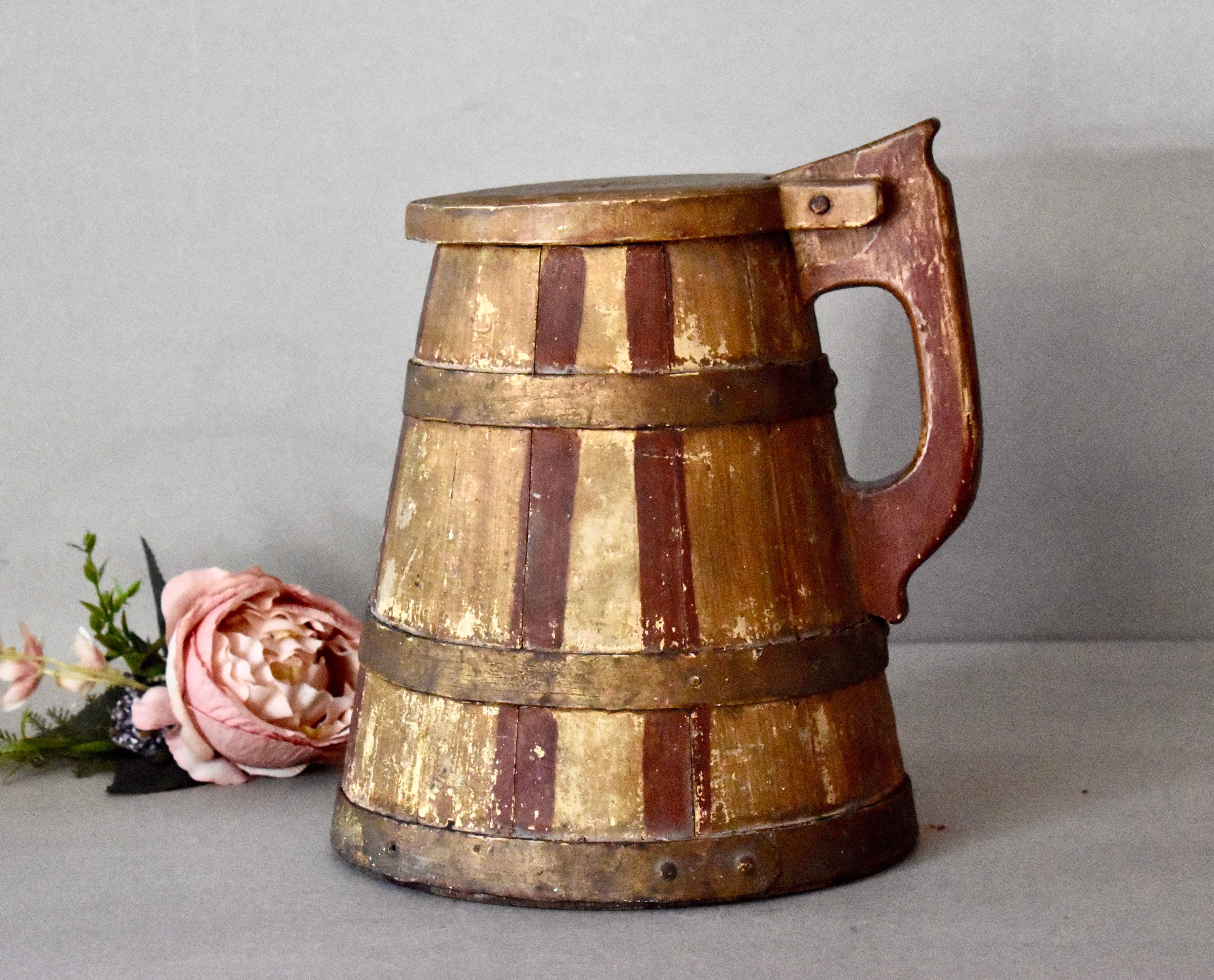 Antique Wooden Bucket Rustic Decor Home Decor Old Barn Wooden Bucket - Etsy