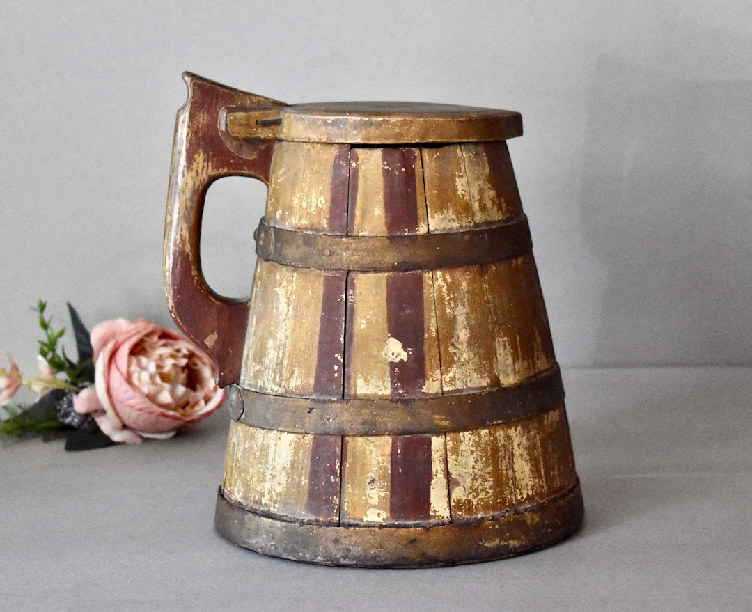 Antique Wooden Bucket Rustic Decor Home Decor Old Barn Wooden Bucket - Etsy