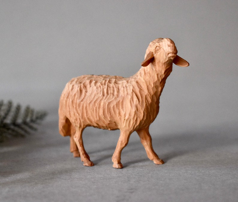 Vintage Wooden Sheep Home Decor Figurine Hand Carved Wooden Sheep - Etsy