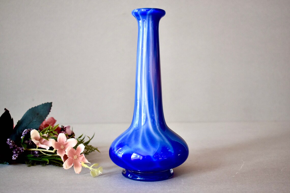 Vintage Vases Colored Glass Vases Retro Decor Home Decor - Etsy