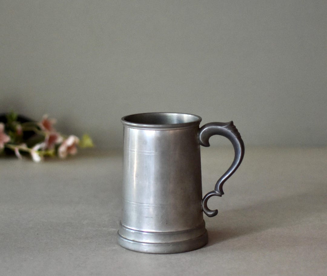 Antique Pewter Mug Sheffield Stein Retro Bar Decor Collectable English ...