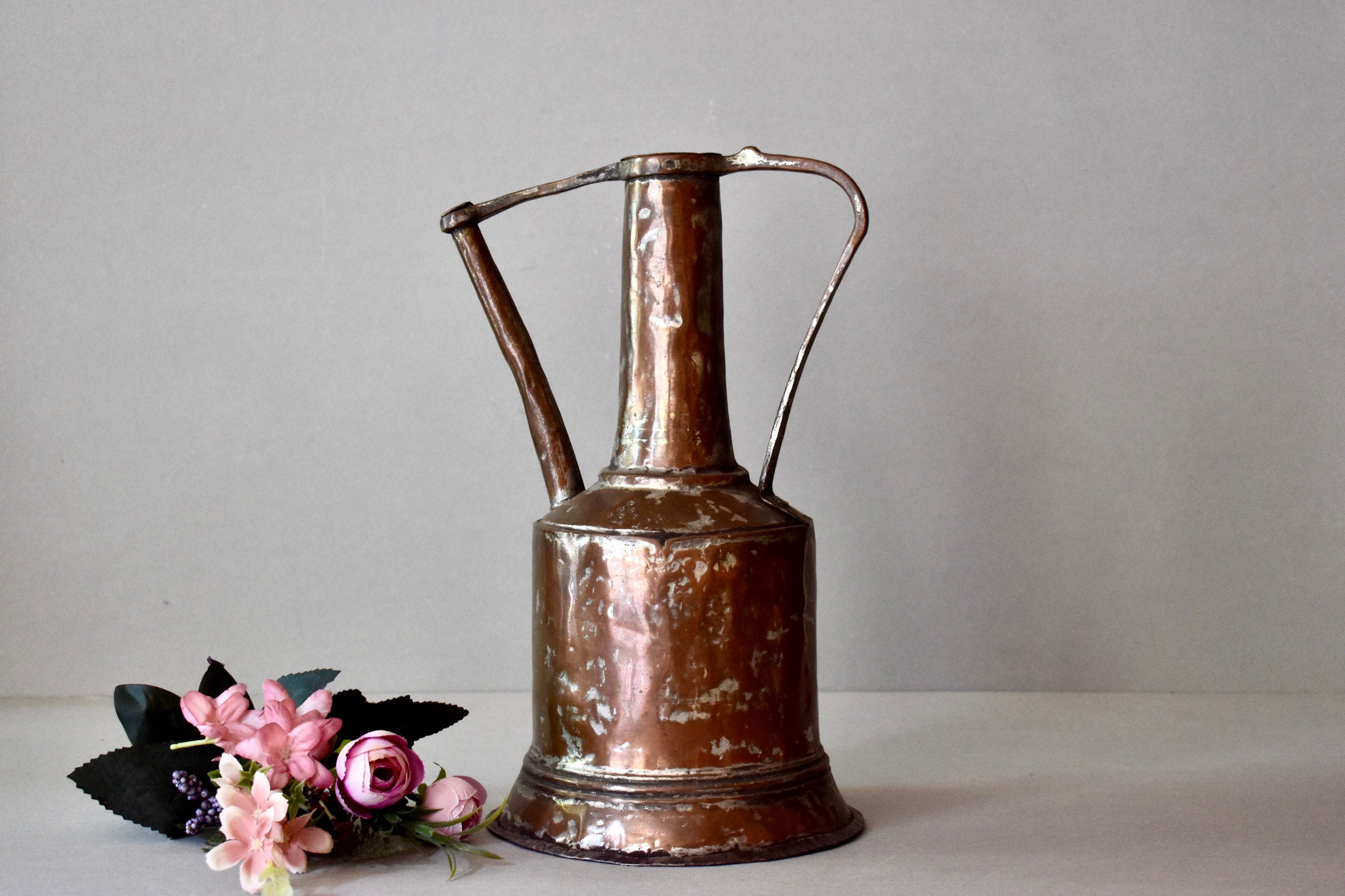 Antique Ottoman Imperial Ibrik Jug Copper Collection Ethnographic ...