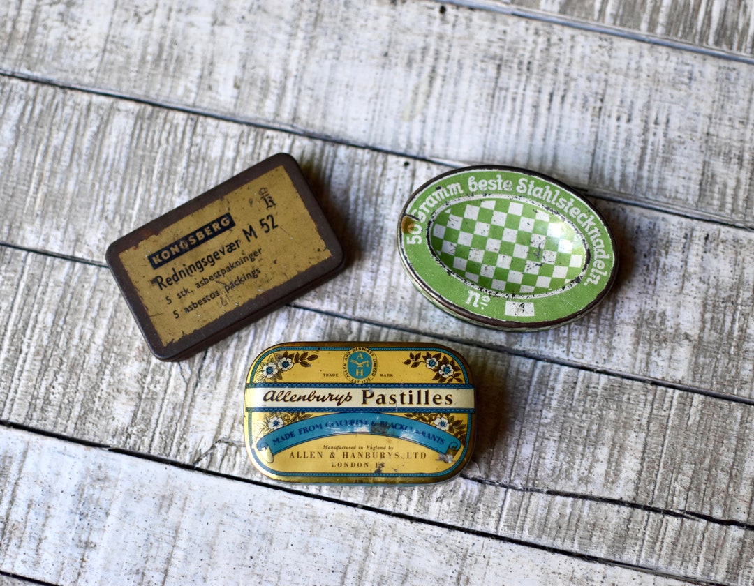 Vintage Tin Boxes Retro Small Metal Boxes - Etsy