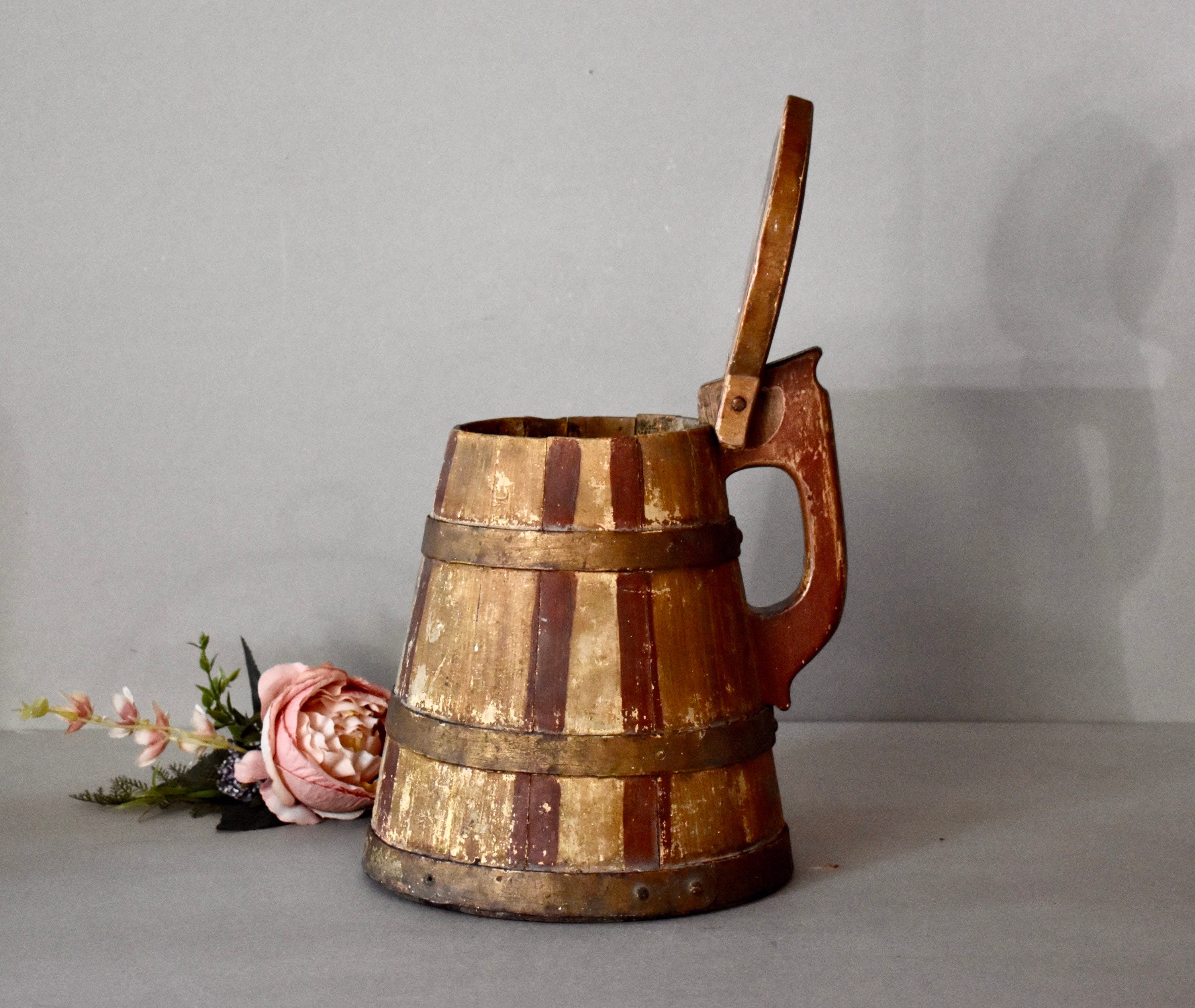 Antique Wooden Bucket Rustic Decor Home Decor Old Barn Wooden Bucket - Etsy