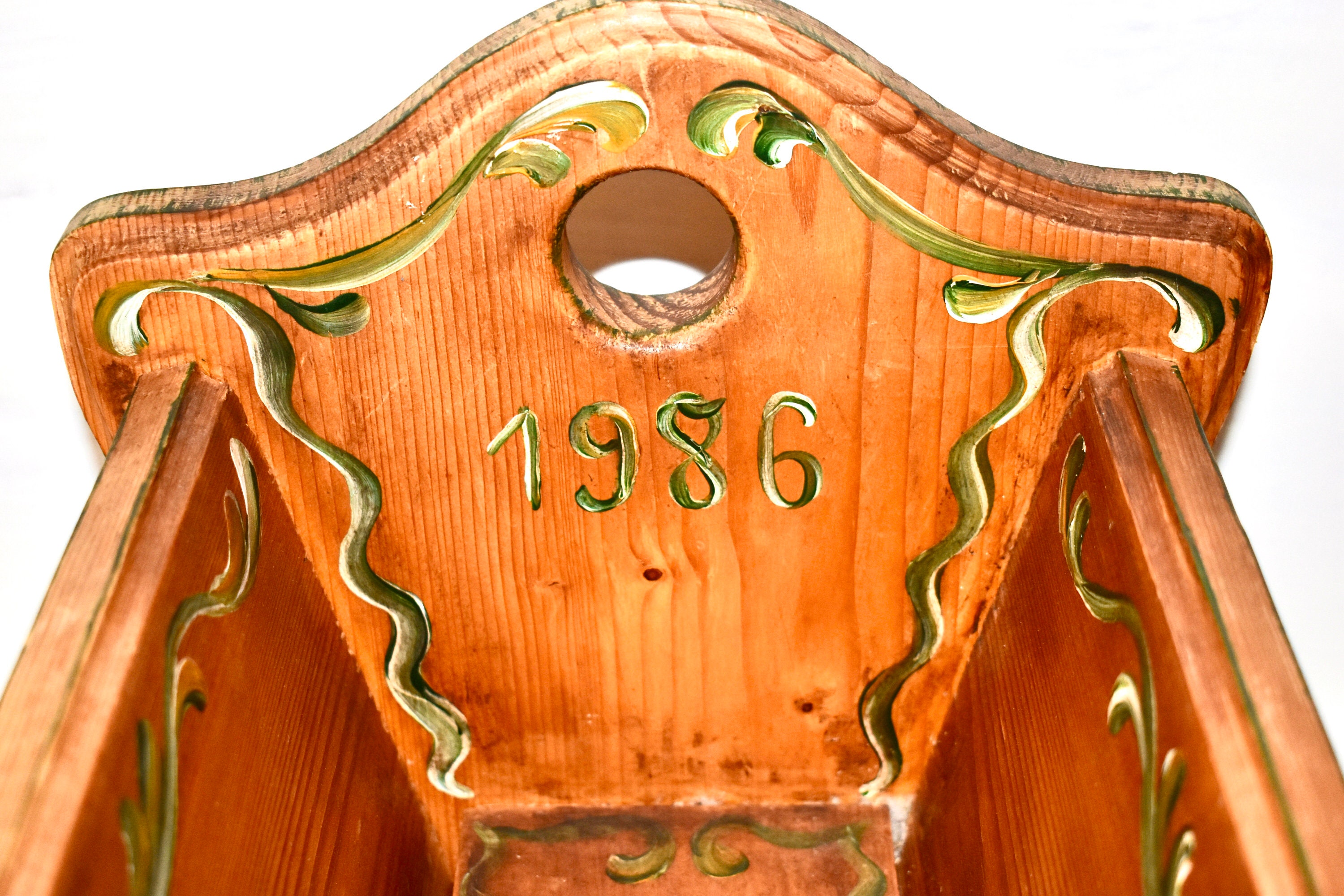 Vintage Bavarian Wooden Newspaper Stand Hand Painted German - Etsy