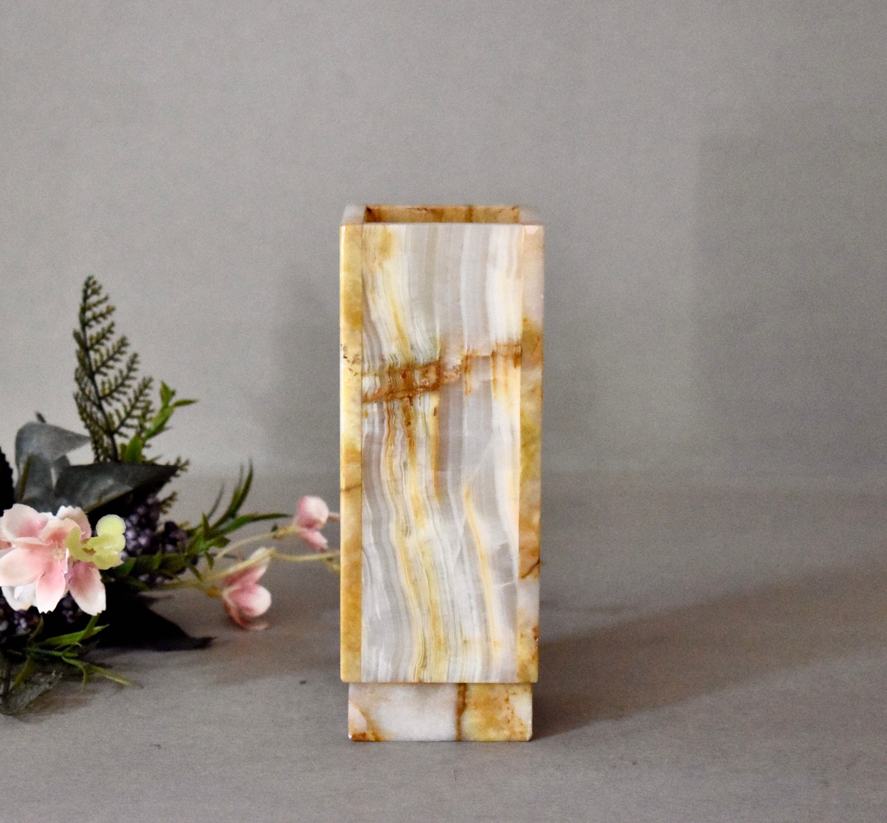 Vintage Onyx Stone Vases Retro Decor Home Decor Table Decor - Etsy