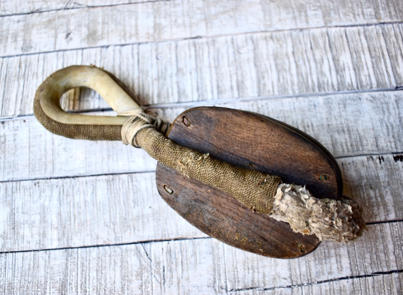 Vintage Wooden Block Ship Pulley Hoist Antique Ship Lifting - Etsy