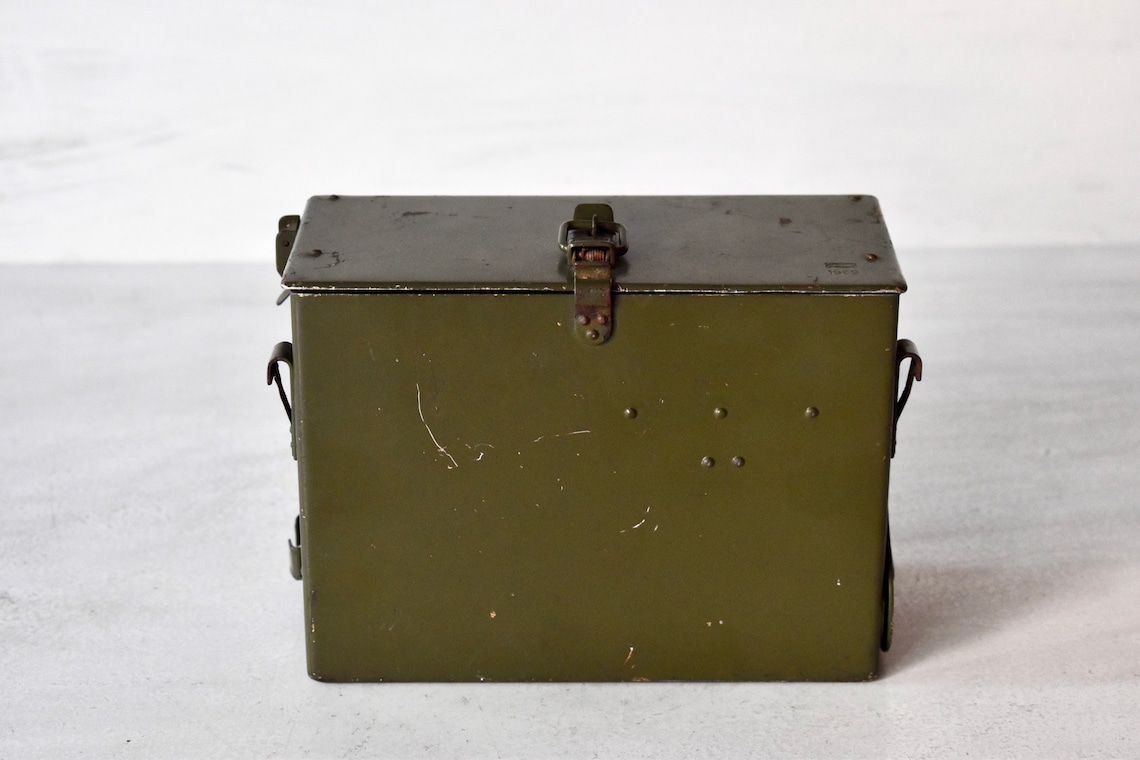 Vintage Military Metal Box Industrial Decor Soviet Army Optical Tools ...
