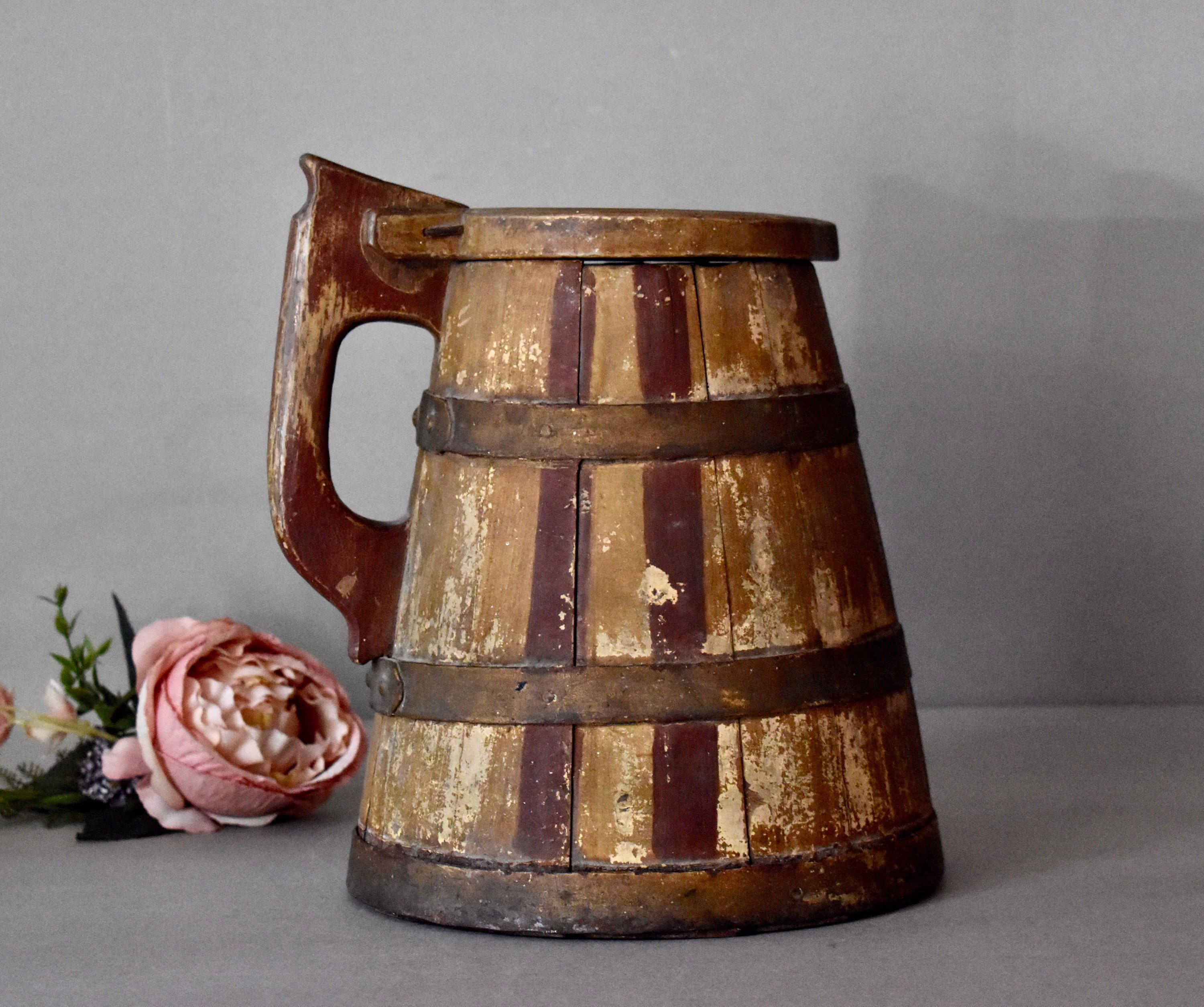 Antique Wooden Bucket Rustic Decor Home Decor Old Barn Wooden Bucket - Etsy