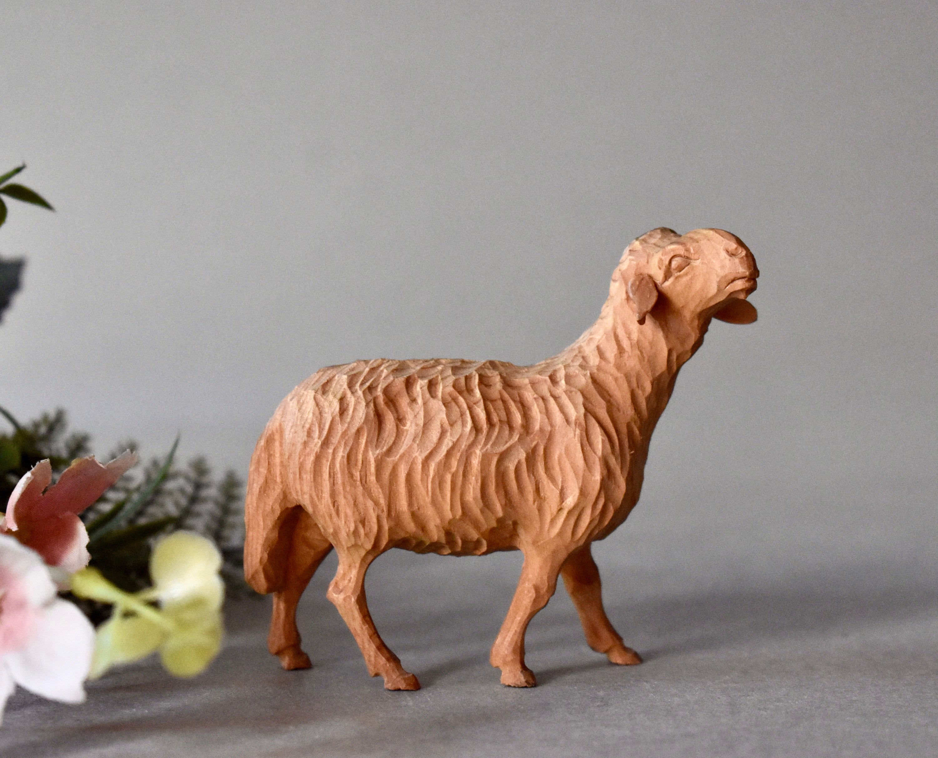 Vintage Wooden Sheep Home Decor Figurine Hand Carved Wooden Sheep - Etsy