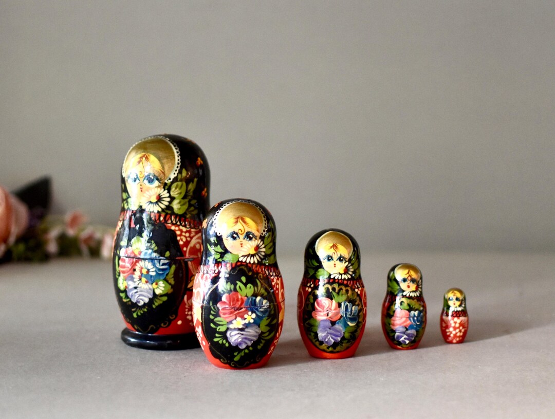 Vintage Soviet Matryoshka Wooden USSR Figurine Matryoshka Soviet Toys ...