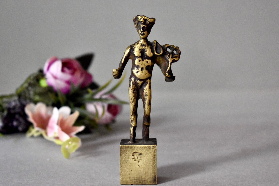 Vintage Bronze Statuette Greek Warrior Figure Bronze Art Reproduction ...