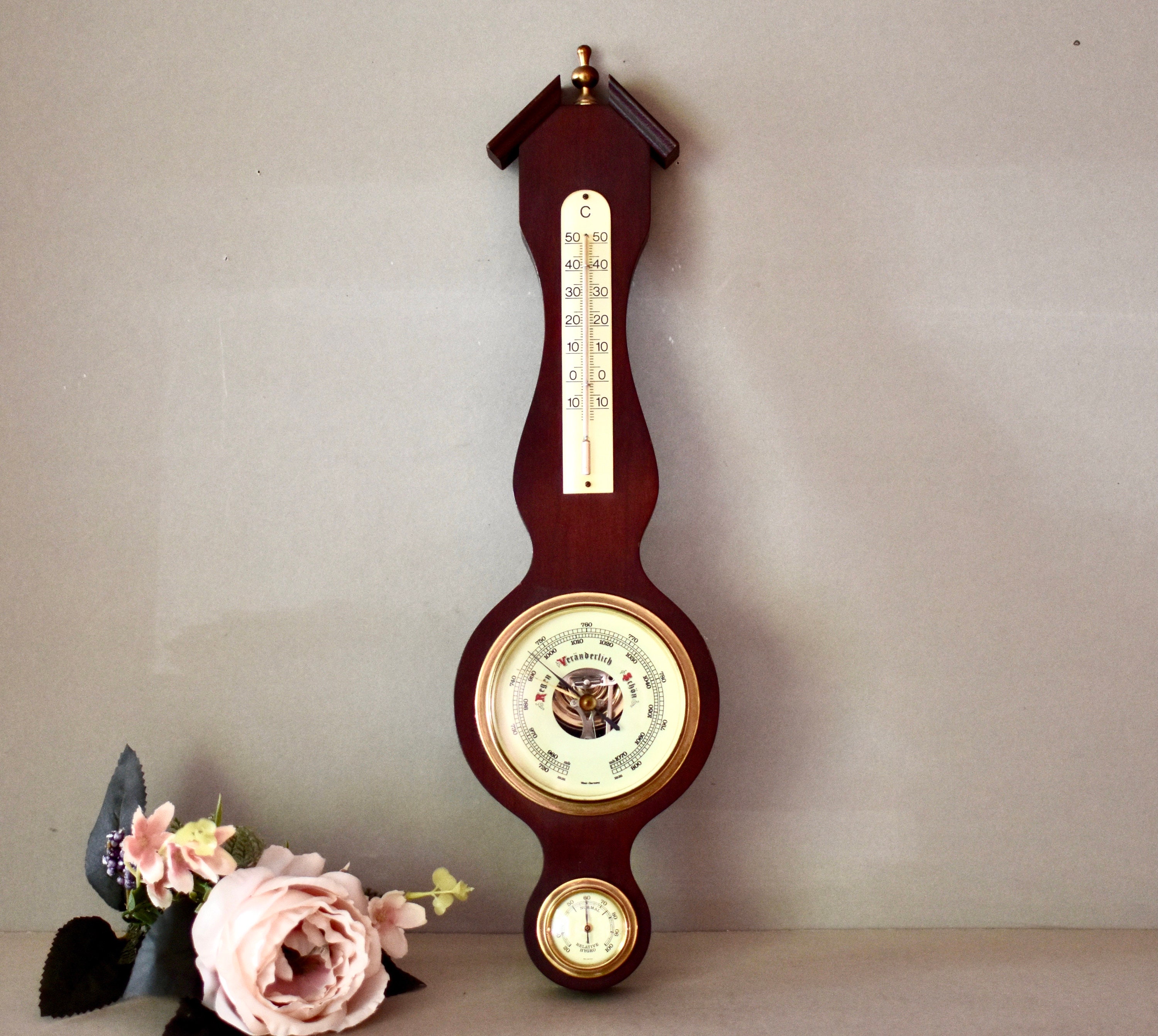 Vintage Germany Barometer Hydrometer Thermometer Meteorological Station ...