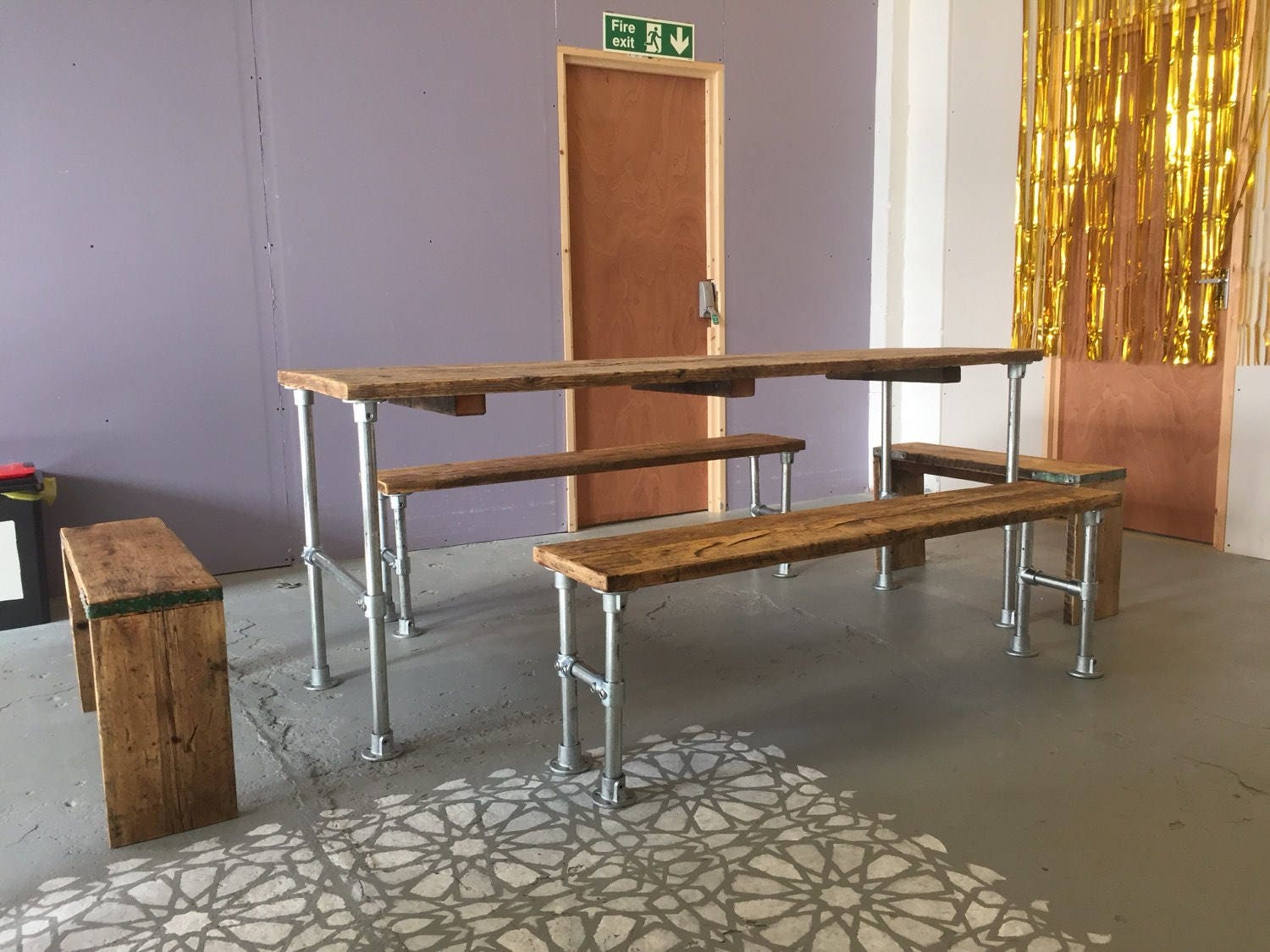 Scaffold Board and Scaffold Pole Table and Benches. - Etsy UK