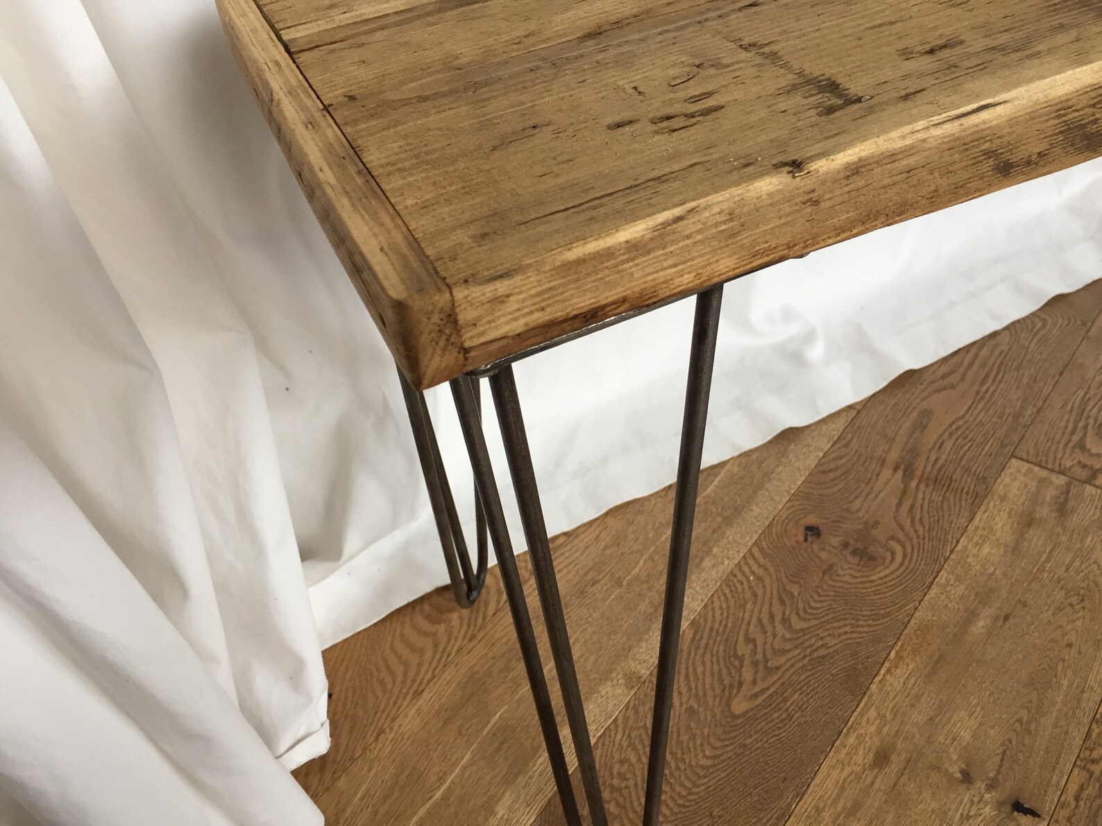 Reclaimed Scaffold Board Bench With Hairpin Legs. - Etsy UK