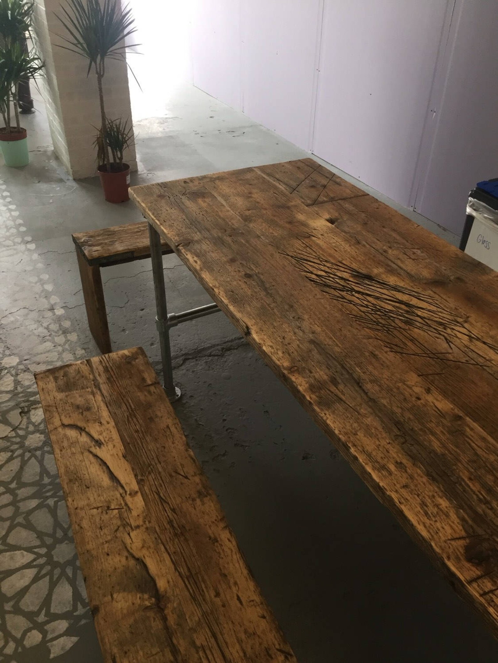 Scaffold Board and Scaffold Pole Table and Benches. - Etsy UK