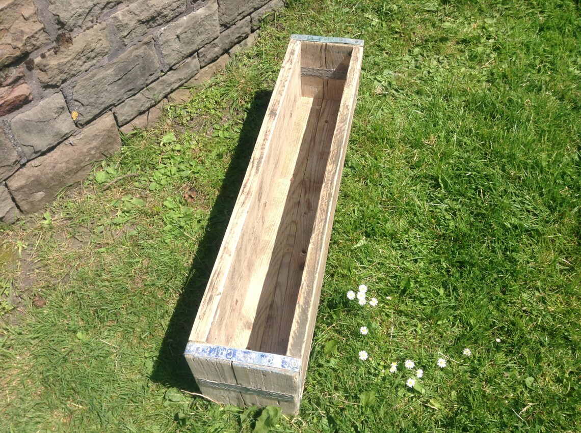 Reclaimed scaffold board garden planter. | Etsy