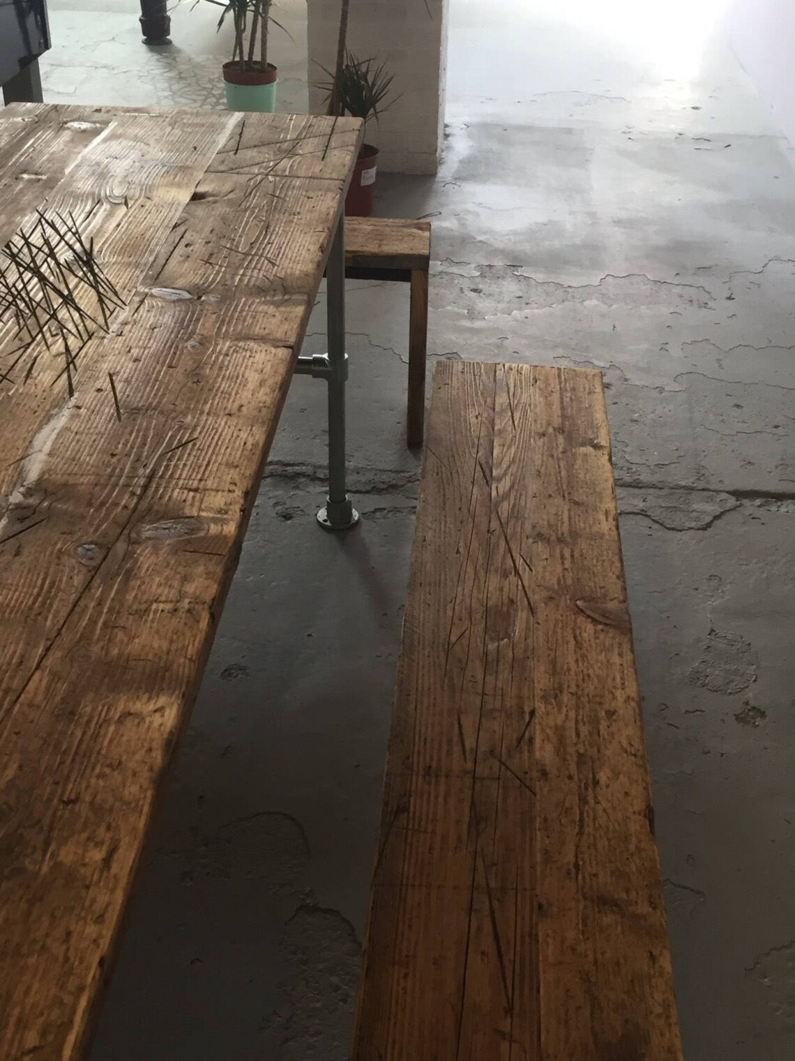 Scaffold Board and Scaffold Pole Table and Benches. - Etsy UK