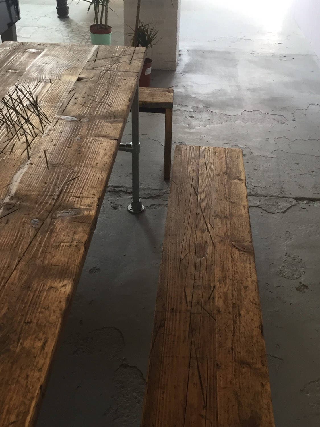 Scaffold Board and Scaffold Pole Table and Benches. - Etsy UK