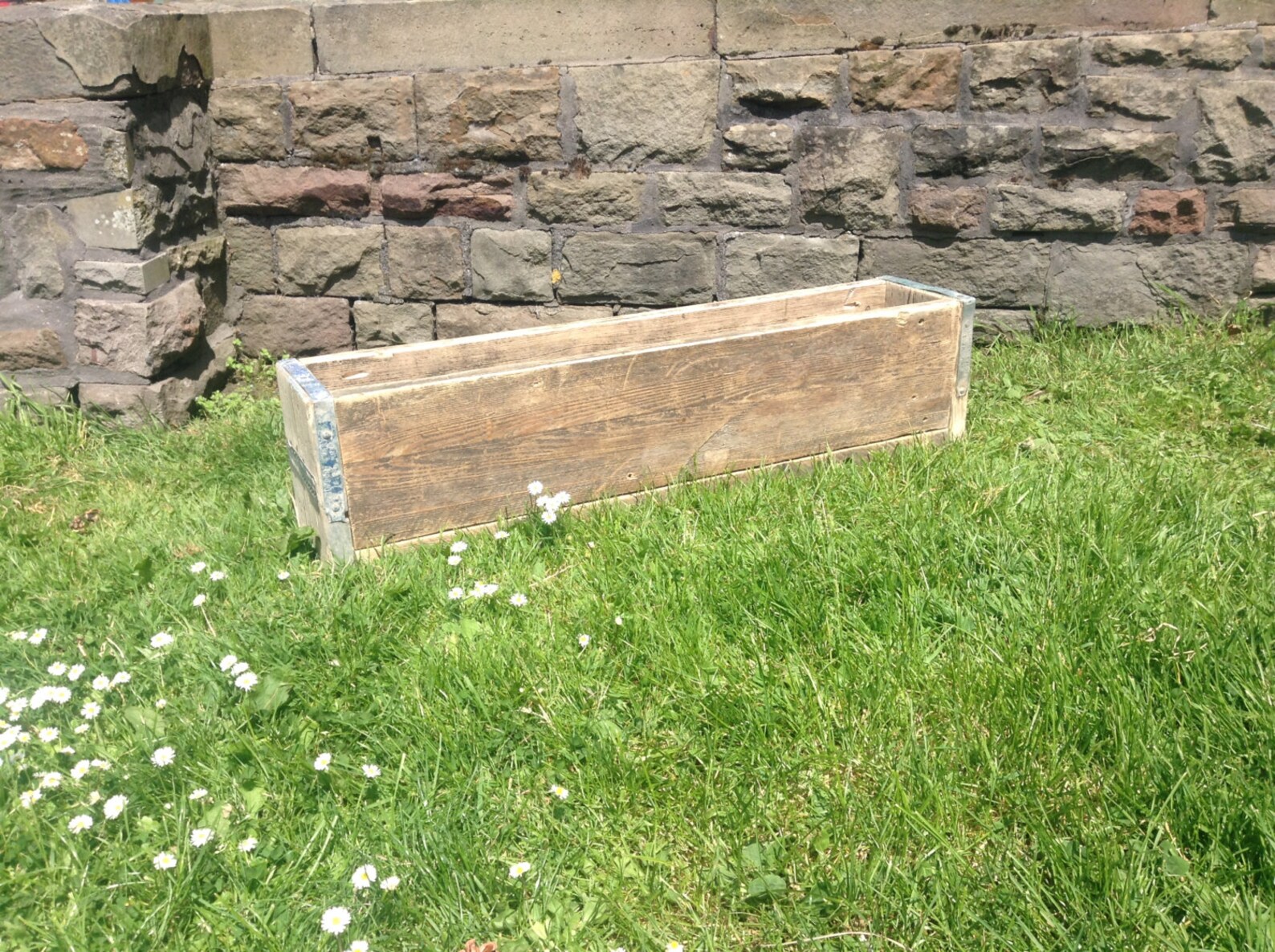 Reclaimed scaffold board garden planter. | Etsy