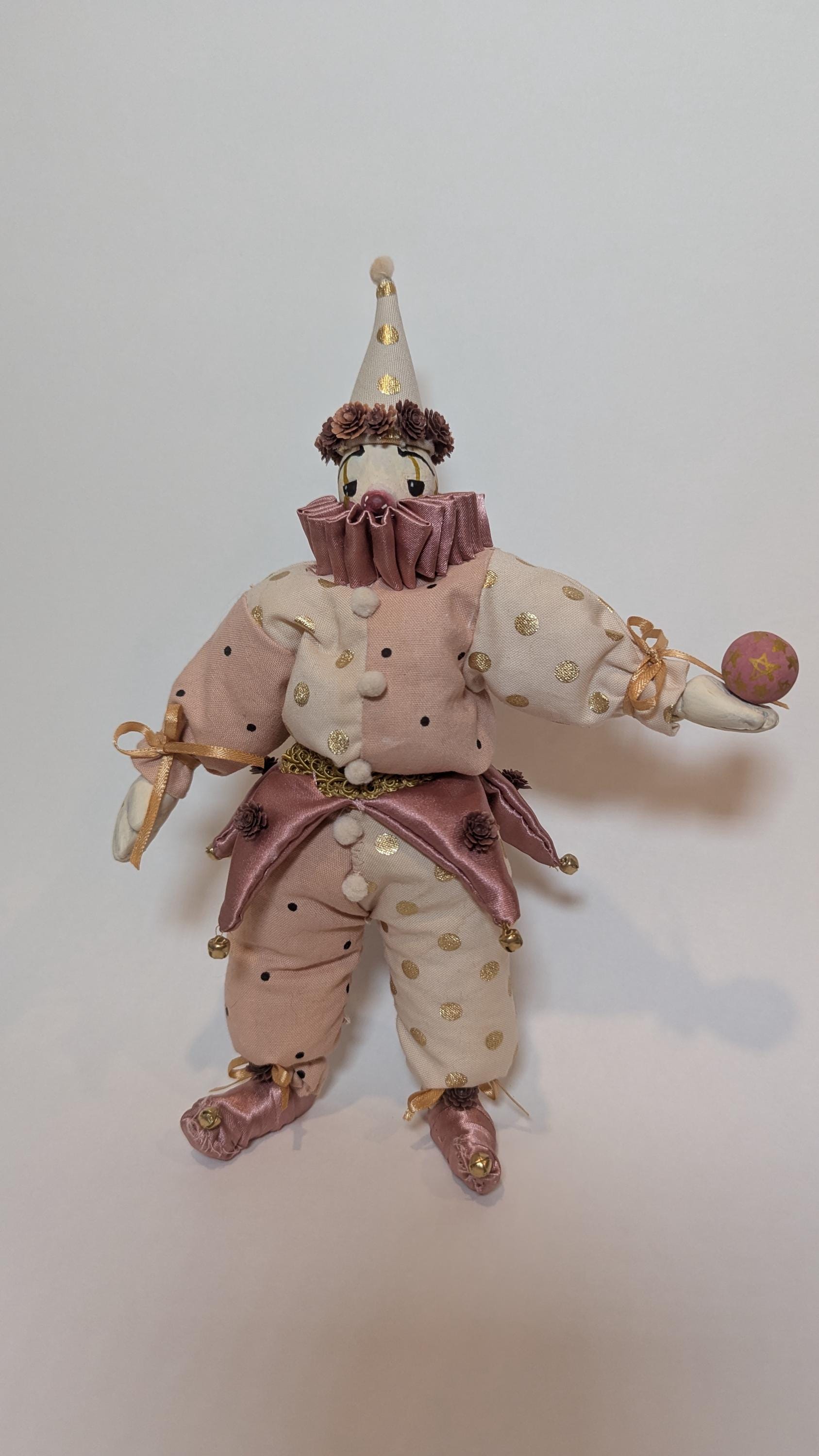 Poseable Victorian Harlequin Clown Doll Puppet - Etsy