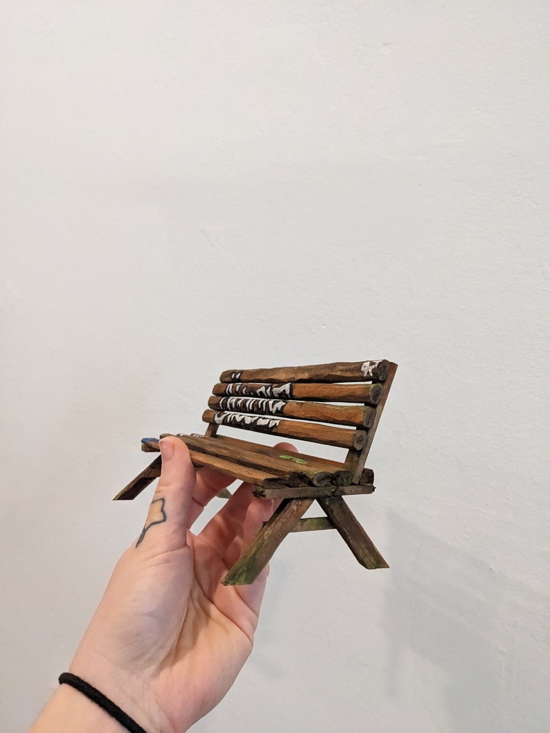 Miniature Park Bench - Etsy
