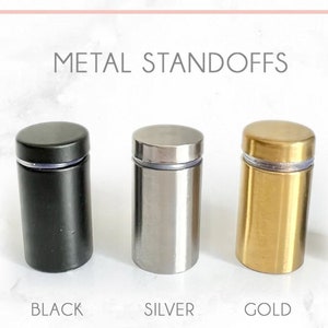 Set of 4 Standoffs Hardware for Signs, Acrylic Sign Hardware, Metal ...
