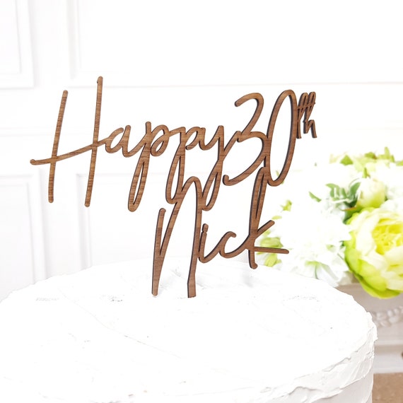 Happy Birthday Cake Topper Birthday Cake Sign Happy Birthday | Etsy