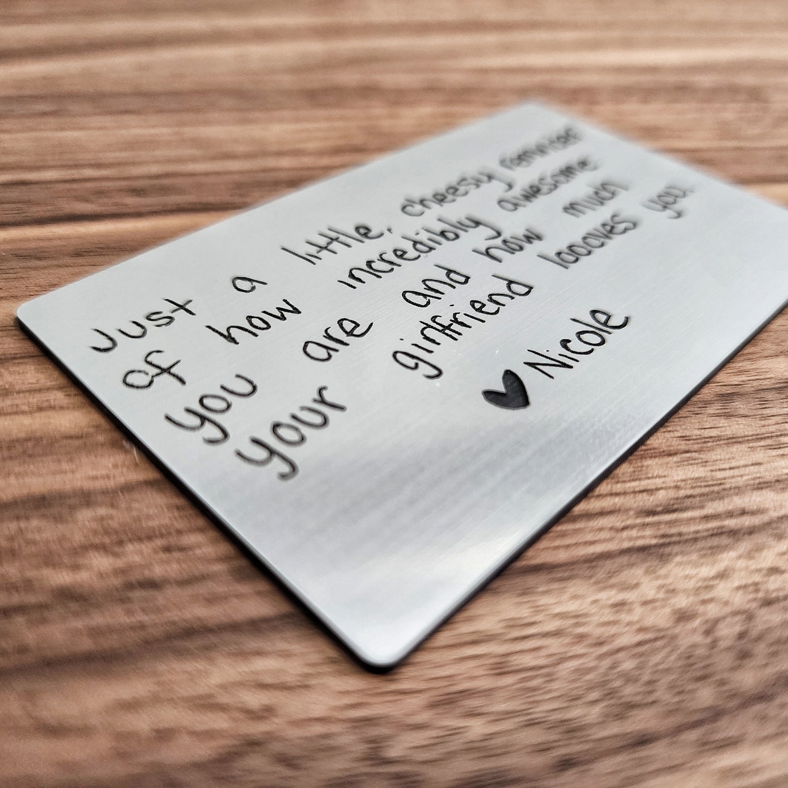Custom Handwritten Wallet Card, Gifts for Him, Customized Wallet Card ...
