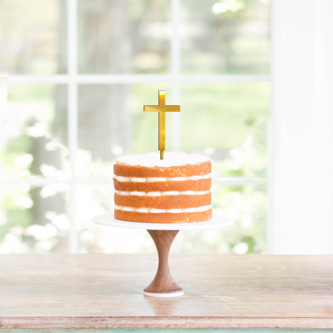 Cross Cake Topper, Baptism Cake Topper, First Communion Cake Topper ...